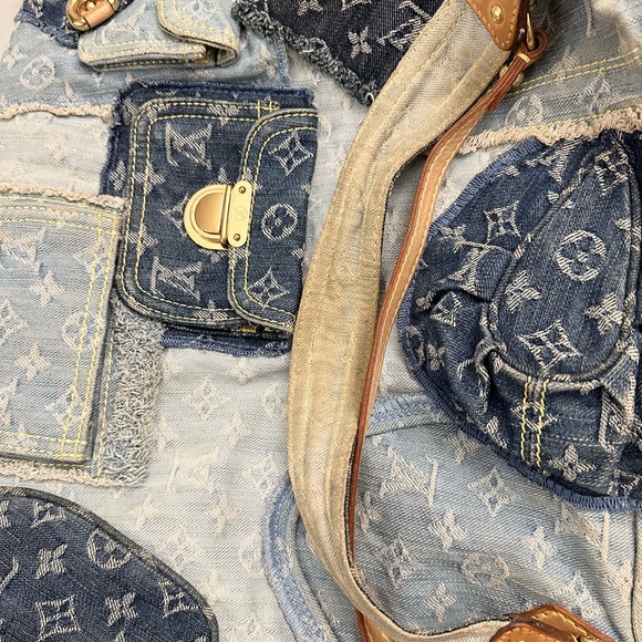 Louis Vuitton | Bags | Louis Vuitton Monogram Denim Patchwork Cabby ...